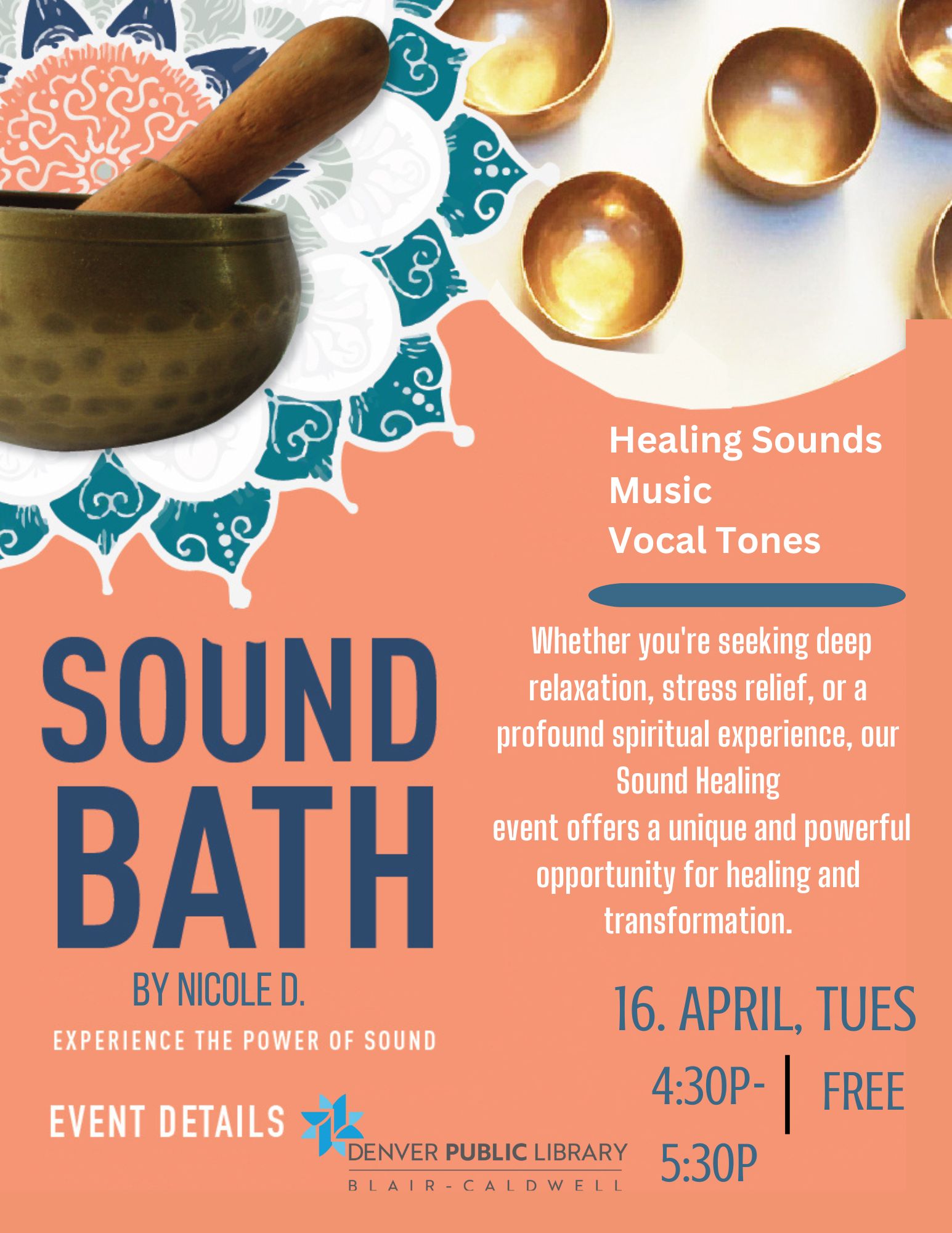 Sound Bath - Sound Healing Therapy | Denver Public Library